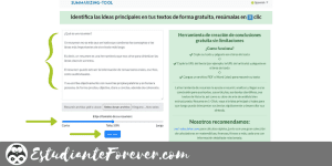 Resumidor De Textos Summarizing-Tool - estudianteforever.com